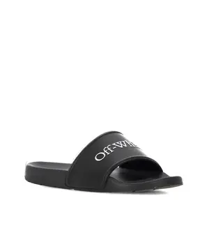 Off-White Round-toe Slippers