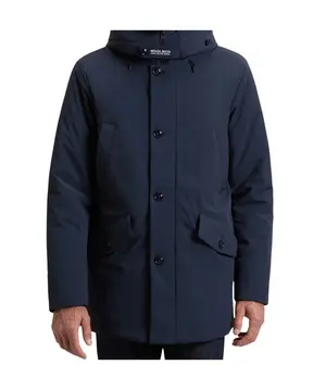 Woolrich Hooded Logo Patch Down Jacket