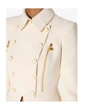 Elisabetta Franchi Jacket In Double Layer Stretch Crêpe Fabric - No
