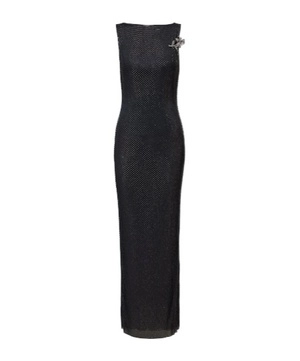 Roland Mouret Embellished Mesh Gown - Gray