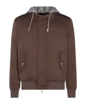 Eleventy Silk Hooded Jacket
