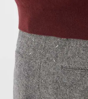 MAISON MARGIELA Herringbone Tailored Trousers