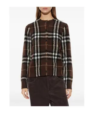 Burberry Check Cashmere Cardigan