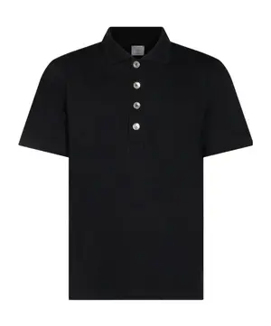 Eleventy Button-up Polo Shirt - Black