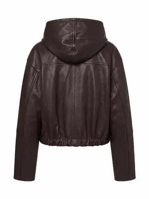 Sportmax Hooded Leather Jacket