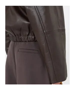 Sportmax Hooded Leather Jacket