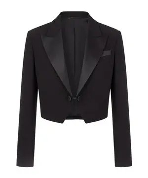 Max Mara Mxecestino Cropped Tuxedo Jacket - No