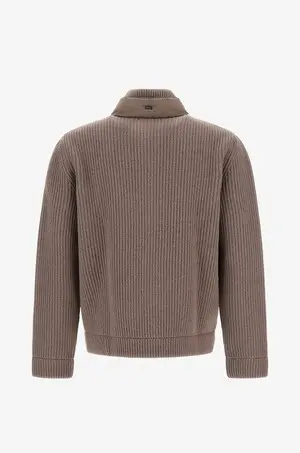 Herno Quilted Knit Panel Coat