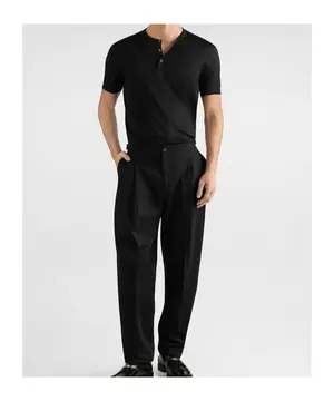 Dolce & Gabbana Dolce Gabbana Henley T-shirt - Black