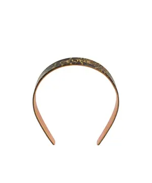 Celine Hair Accessories Headband In Acetate And Steel - Yellow