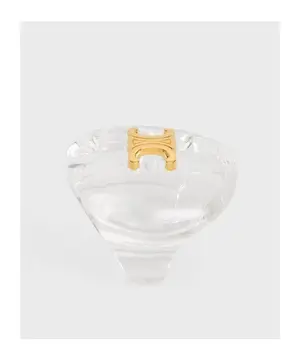 Celine Glaçon Ring In Plexiglass And Brass With Finish