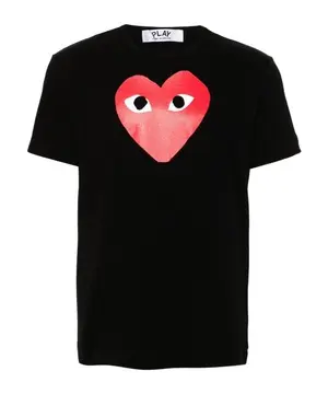 Play Comme Des Garcon Short-sleeved T-shirt - Black