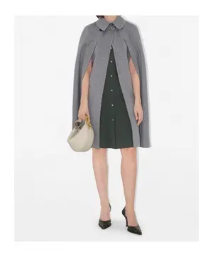 Burberry Wool Cashmere Cape - Iron-gray