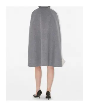 Burberry Wool Cashmere Cape - Iron-gray