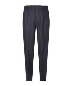 Eleventy Casual Trousers With Belt Loops - Black
