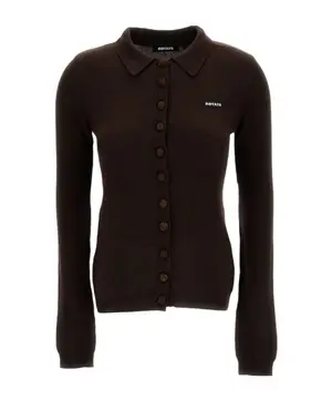 ROTATE BY BIRGER CHRISTENSEN Collared Cardigan - Brown