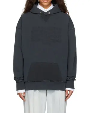 MAISON MARGIELA Logo Embroidered Reverse Hoodie