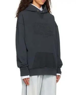 MAISON MARGIELA Logo Embroidered Reverse Hoodie