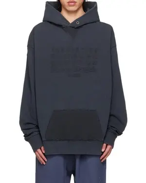 MAISON MARGIELA Logo Embroidered Reverse Hoodie