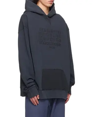 MAISON MARGIELA Logo Embroidered Reverse Hoodie