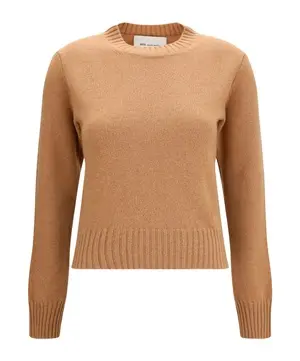 AMI Paris Long-sleeve Knit Top - Brown