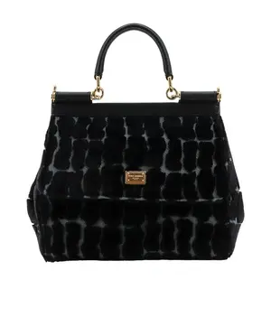Dolce & Gabbana Dolce Gabbana Logo Plate Top Handle Bag