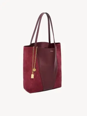 Chloé Spin Chain Detail Tote Bag - Burnt Red