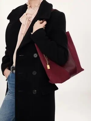 Chloé Spin Chain Detail Tote Bag - Burnt Red