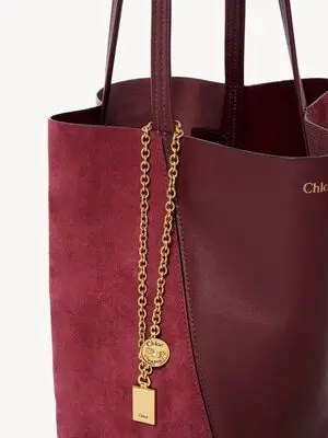 Chloé Spin Chain Detail Tote Bag - Burnt Red