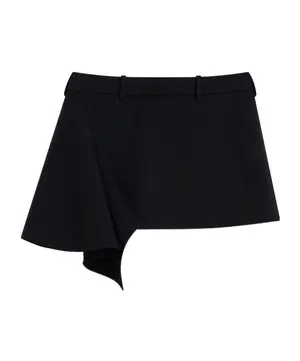 Givenchy Slashed Mini Skirt In Wool