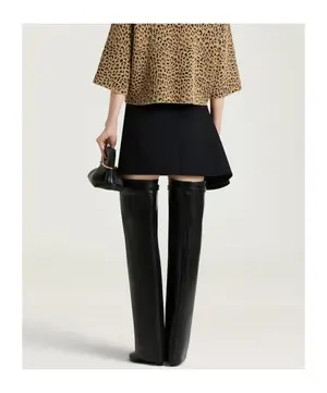 Givenchy Slashed Mini Skirt In Wool