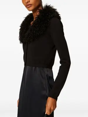 TWINSET Cropped Cardigan With Faux Fur