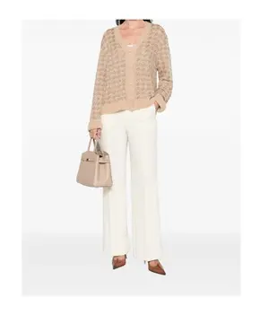 TWINSET Sequin-embellished Houndstooth Cardigan