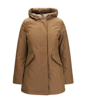 Woolrich Hooded Padded Arctic Parka Coat - Brown