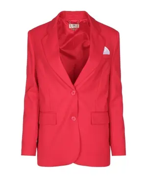 Elisabetta Franchi Single-breasted Blazer - Red
