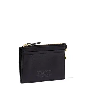 Marc Jacobs Logo Embossed Top-zip Wristlet