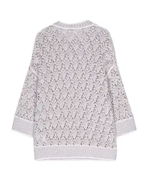 Peserico Round Collar Hollowed-out Design Sweater