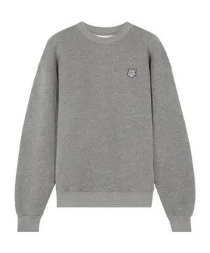 Maison Kitsuné Bold Fox Head Patch Crewneck Sweatshirt - Gray