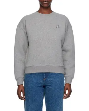 Maison Kitsuné Bold Fox Head Patch Crewneck Sweatshirt