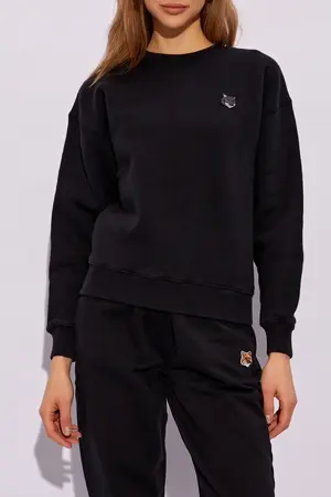 Maison Kitsuné Bold Fox Head Patch Crewneck Sweatshirt