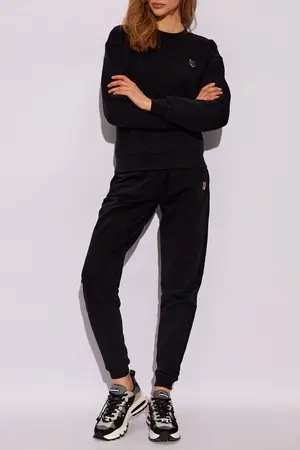 Maison Kitsuné Bold Fox Head Patch Crewneck Sweatshirt