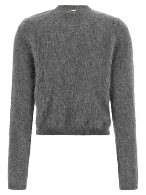 TWINSET Fuzzy Long-sleeved Crewneck Knitted Jumper