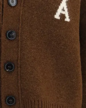 AMI Paris Heart Logo Buttoned Cardigan