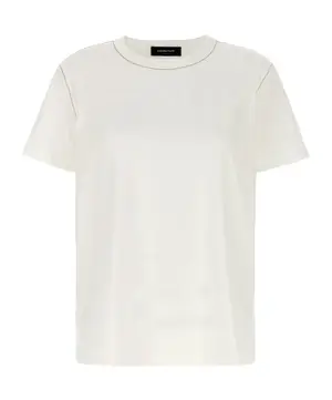 Fabiana Filippi Rhinestone Embellished T-shirt - White