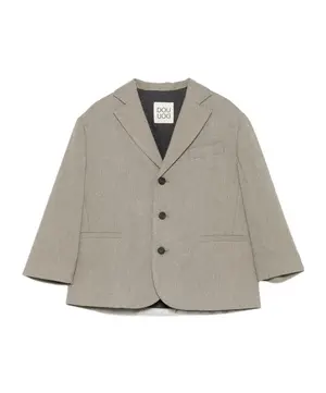 DOUUOD Single-breasted Notched-lapel Jacket - Grey