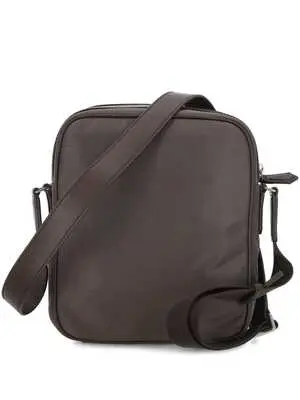 Bally Logo Printed Striped Messenger Bag