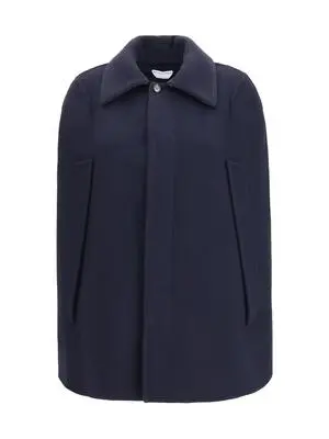Bottega Veneta Wool And Cashmere Cape - Blue