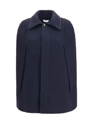 Bottega Veneta Wool And Cashmere Cape - Blue