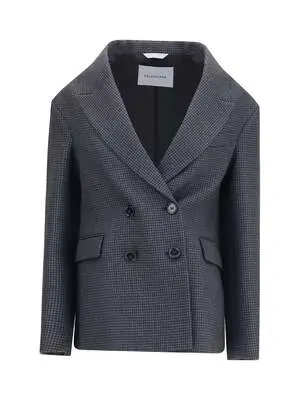 Balenciaga Double-breasted Wool Blazer - Gray