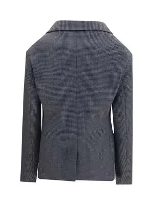 Balenciaga Double-breasted Wool Blazer - Gray
